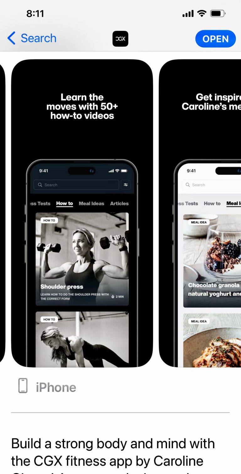 CGX Fitness App By Caroline Girvan - My Fitness Routines