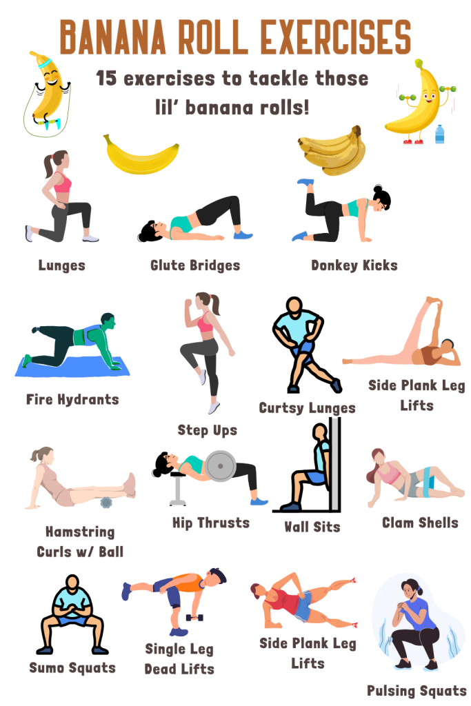 15 Effective Banana Roll Exercises To Lift Your Butt (Like A BBL!) - My ...