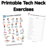 20 Effective Tech Neck Exercises (+ Free Printable Checklist) - My ...